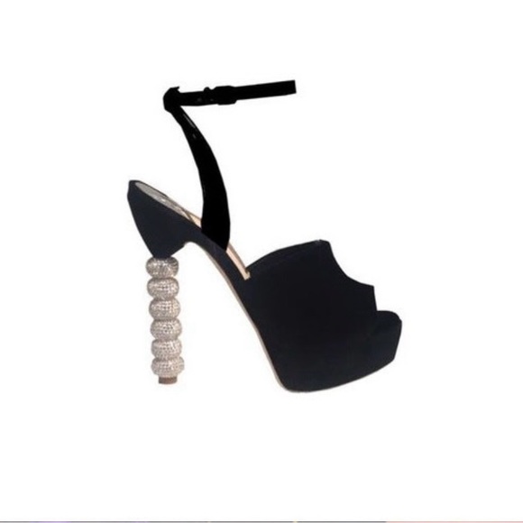 Sophia Webster | Shoes | Sophia Webster Natalia Velvet Crystal Heels ...